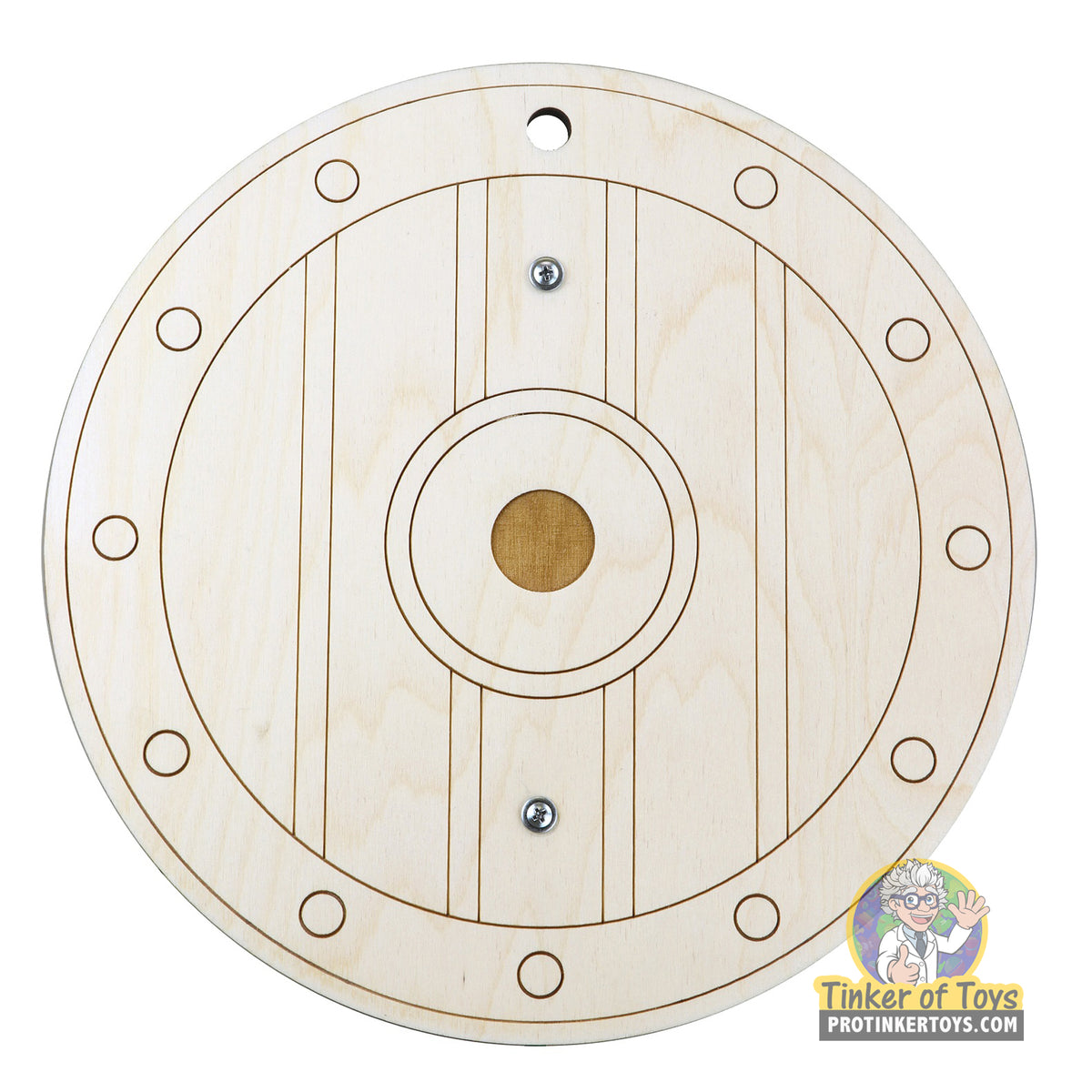 10" Viking Warrior Round Wooden Shield | 031VKNGSHLDLS | Magnum Rubber ...