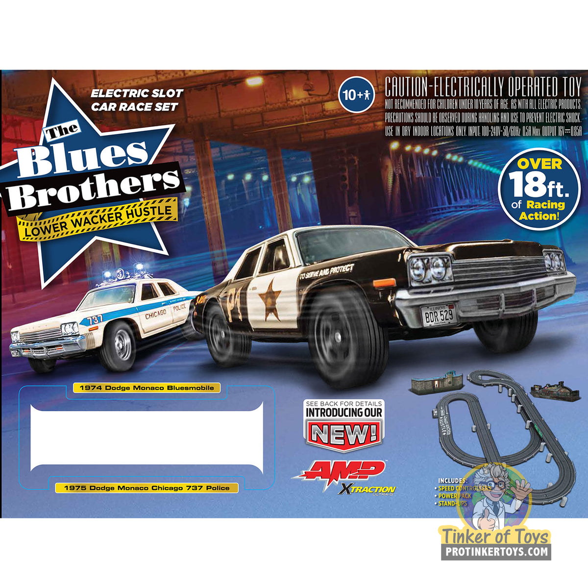 18' Blues Brothers Lower Wacker Hustle Slot Race Set | SRS360 | Auto W ...