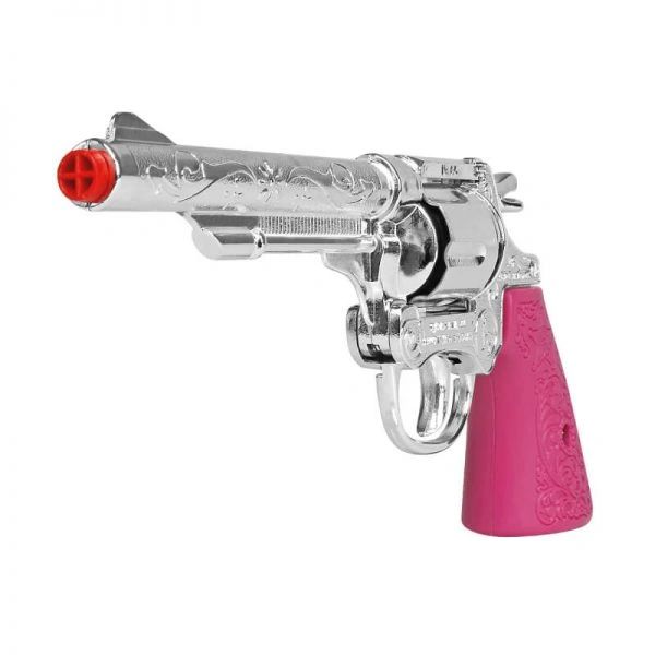 Cowgirl Pink Revolver 8 Shot Diecast Cap Gun & Holster Set - Steel & P ...