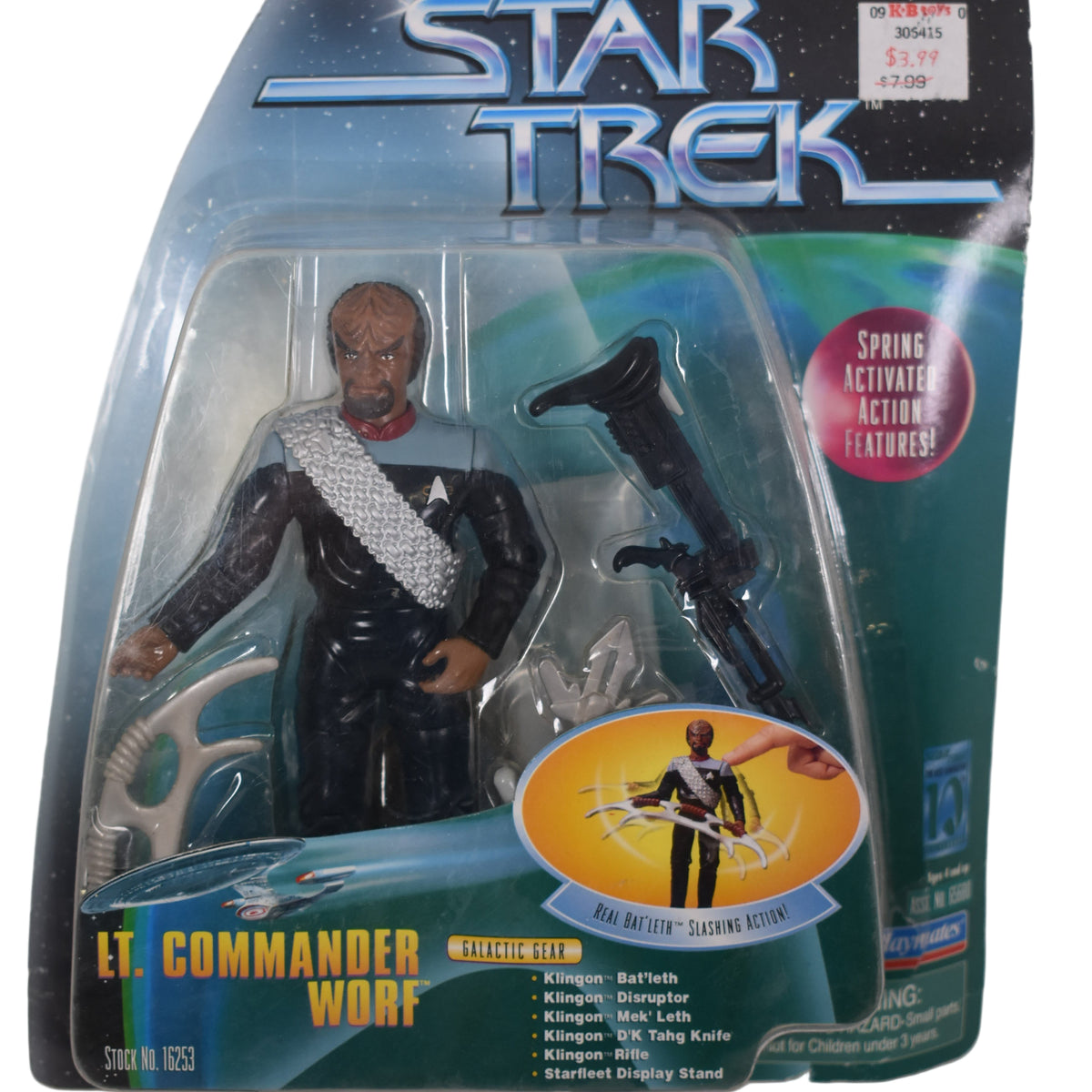 Star Trek Lt. Commander Worf | 16253 | Playmates – ProTinkerToys.com