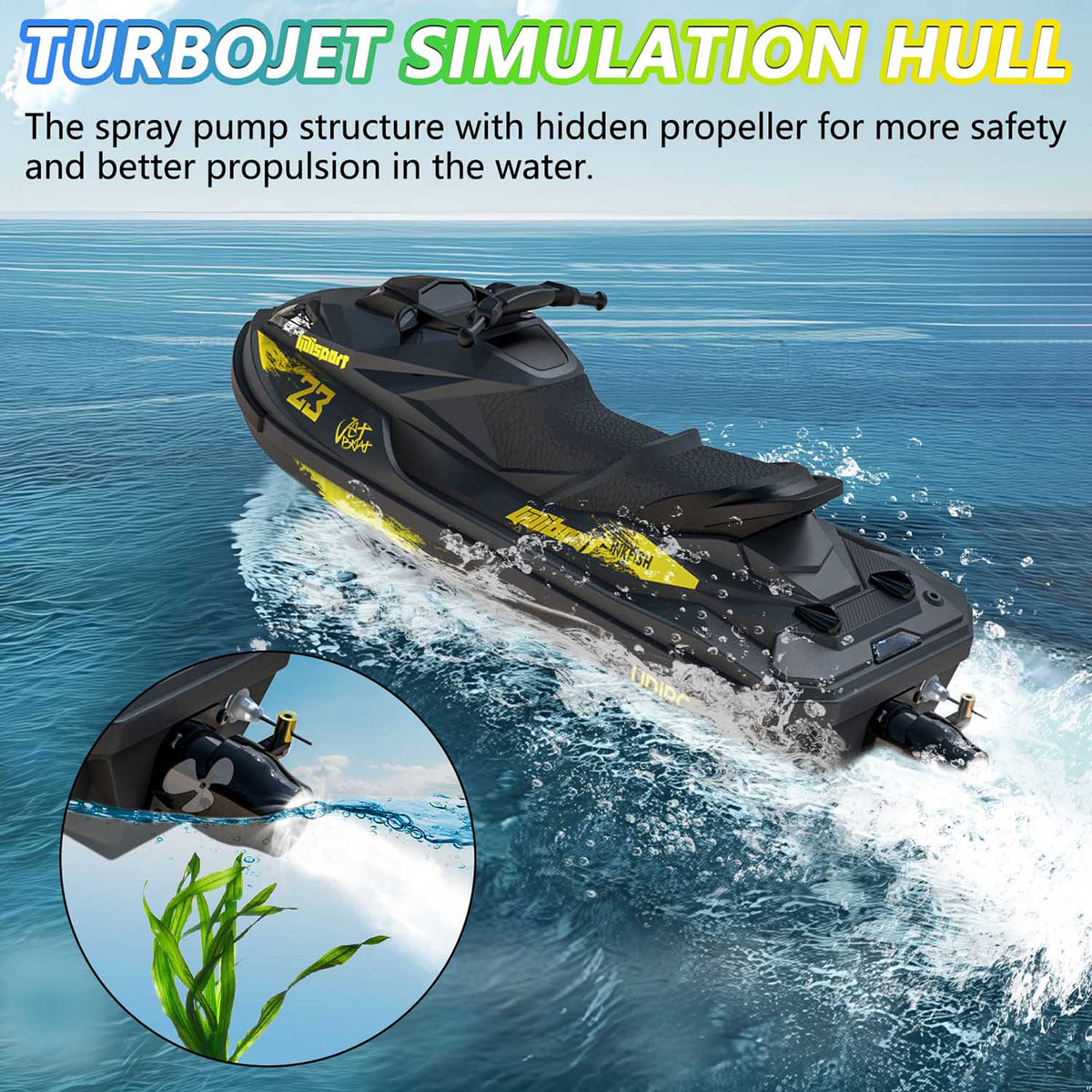 UDI RC Inkfish Electric RTR Brushless Jet Ski w/2.4GHz Radio, Battery ...