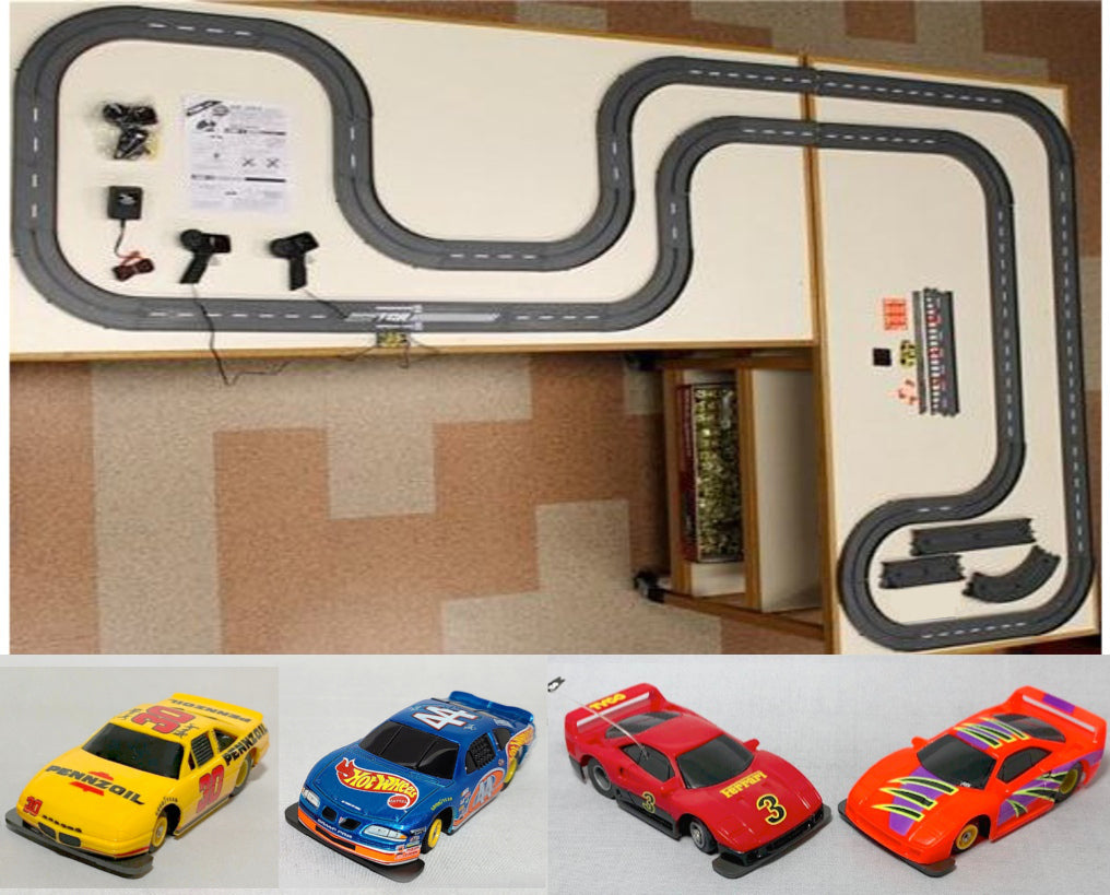 TCR Slotless Slot Car Total Control RACE SET 34ft | TCRXLG001 | Tyco ...