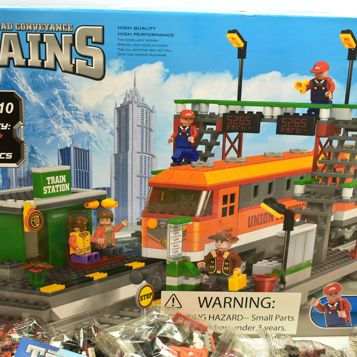 Orange Diesel Locomotive Passenger Train and Station | 25110 | Railroa ...