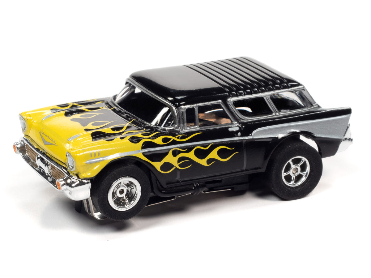 Black & Yellow Flame 1957 Chevrolet Nomad | CP7820 | Auto World ...