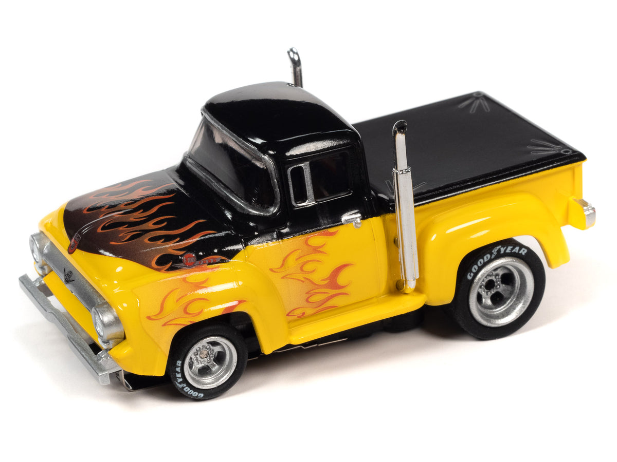 Classic Black & Yellow Flames | 1955 Ford F-100 | CP7982 | Auto World ...
