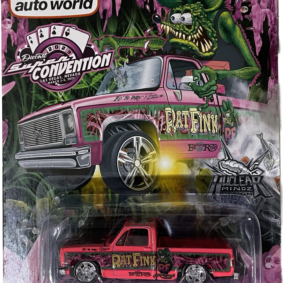 2023 Las Vegas Super Convention PINK FINK Rat Fink Autoworld Squarebod ...