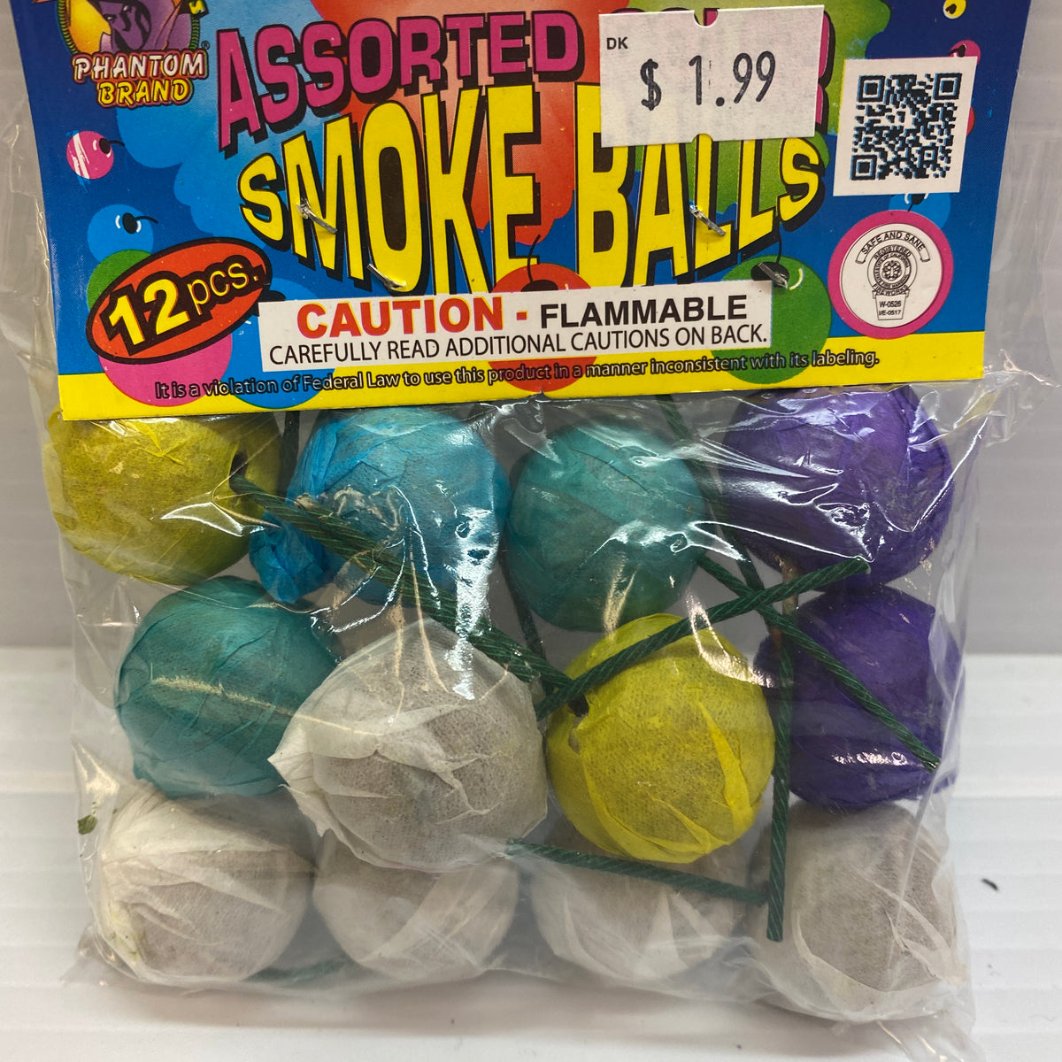 Assorted Color Smoke Balls (12) pcs. | P-019 | Phantom Brand ...