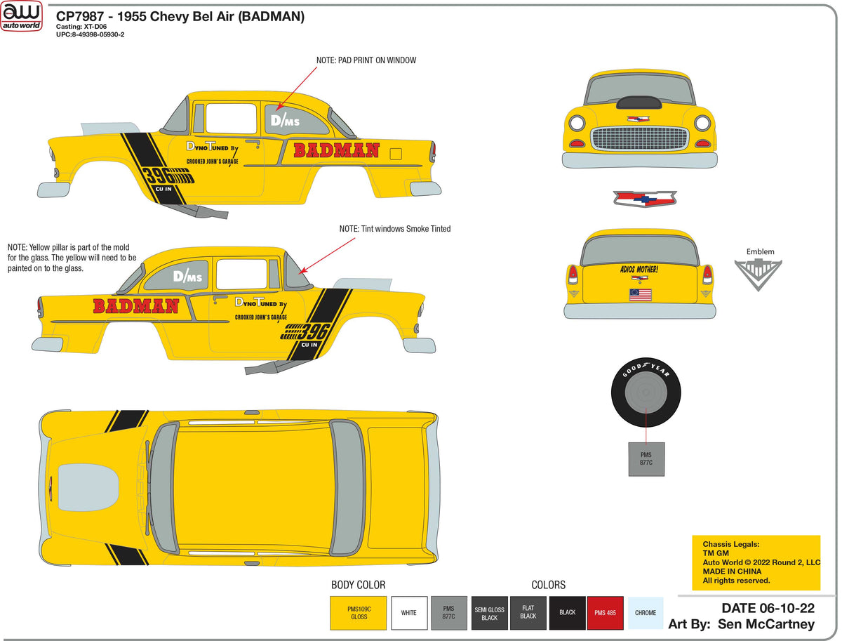 Badman | 1955 Chevy Bel Air | CP7987 | Auto World – ProTinkerToys.com