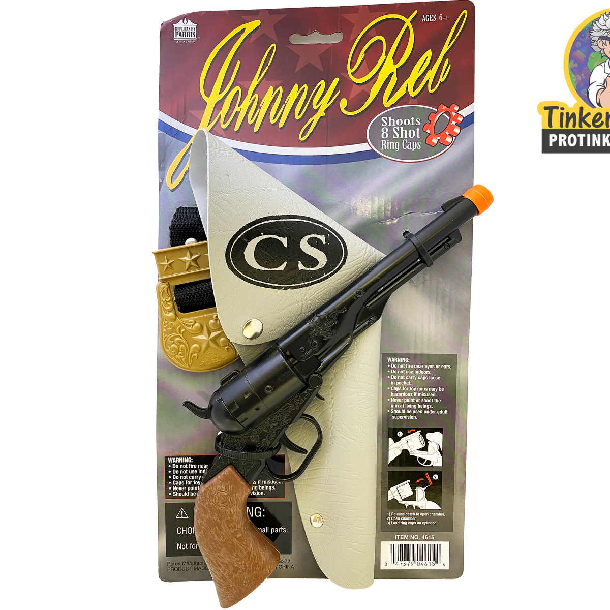 Johnny Reb Pistol Revolver & Holster | 4615 | Parris Toys ...