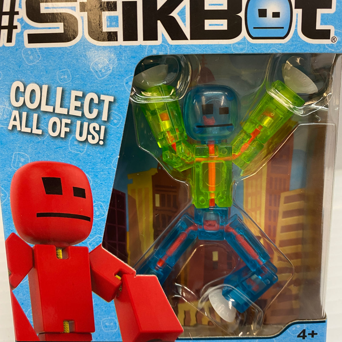 Stik Bot Singles Blue/Green Man | TST616 | StikBot – ProTinkerToys.com