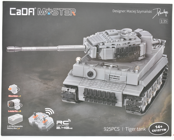 Tiger Tank 925pcs R/C Control | C61071W | CaDA – ProTinkerToys.com